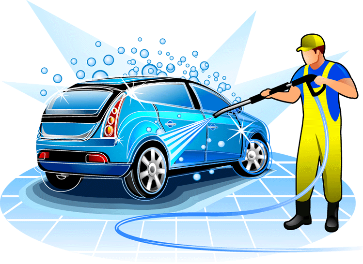 Car washing service station store